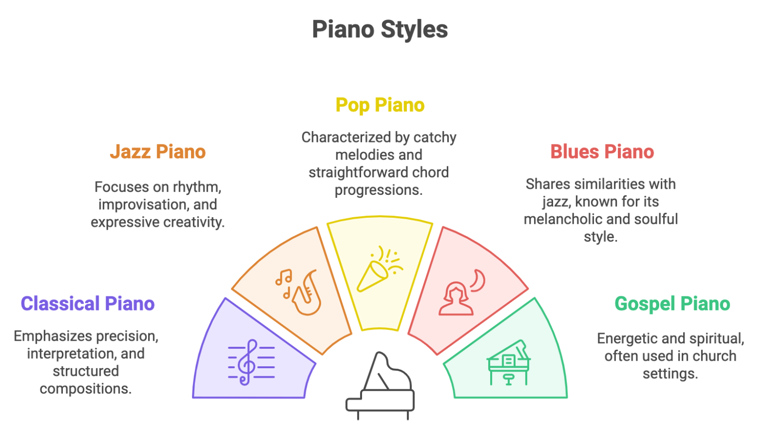 Different Piano Styles: Classical, Jazz, Pop | JBM Music Lessons